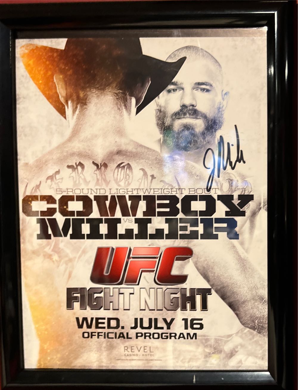 Cowboy Vs Miller - Jim Miller Autograph art collectible