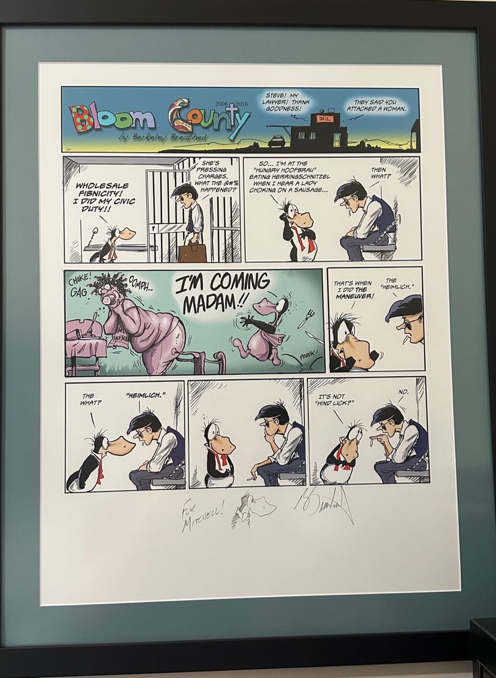 Bloom County - Hind Lick - Berkeley Breathed art collectible