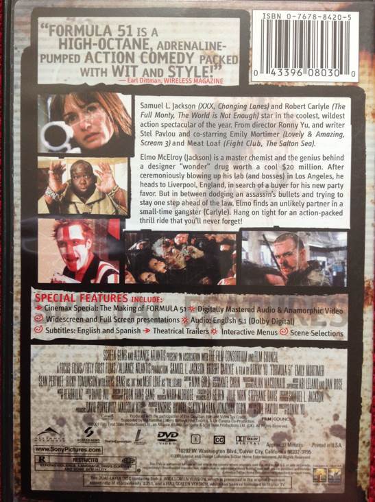 Formula 51 DVD movie collectible [Barcode 043396080300]
