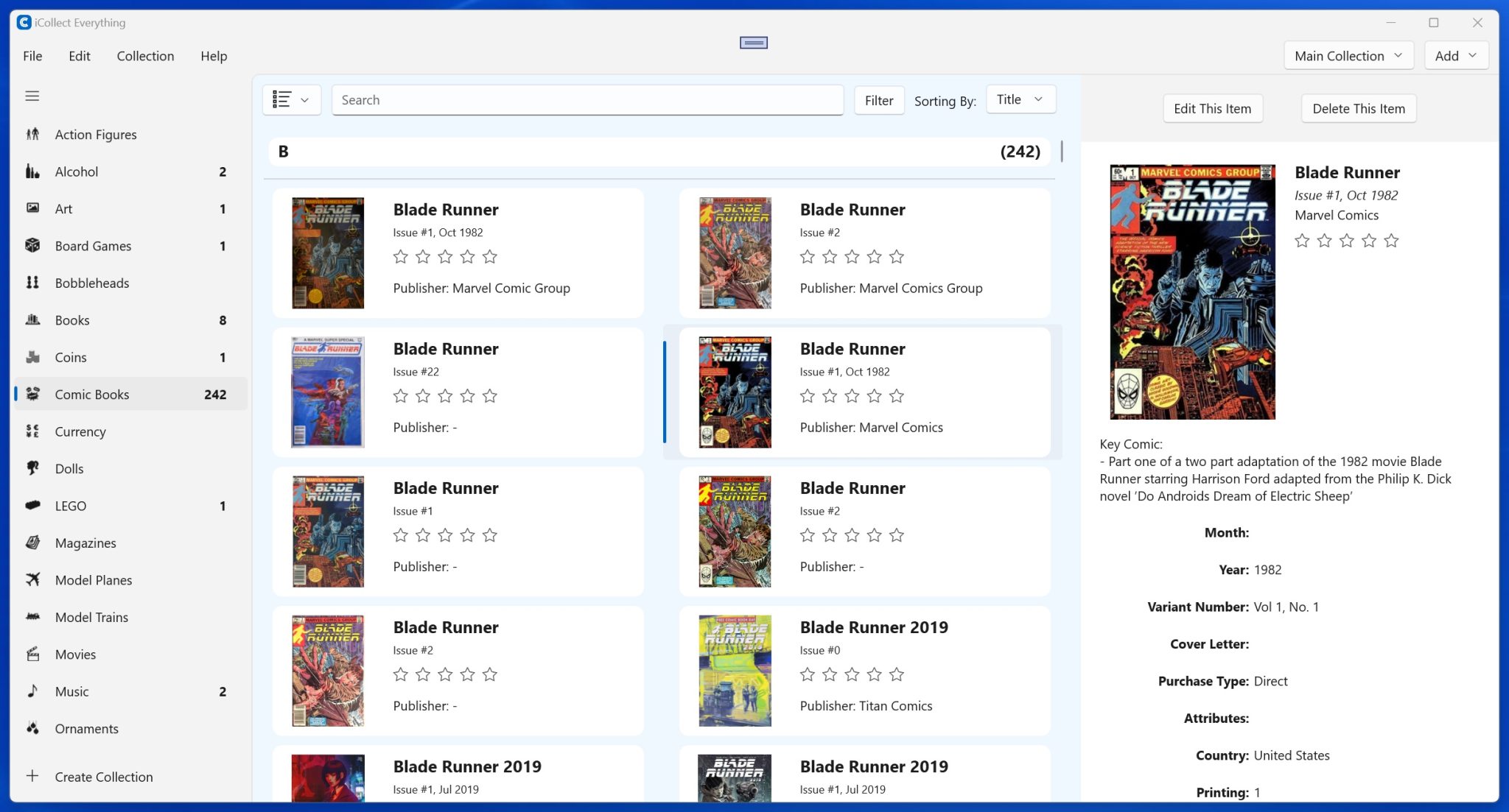 Collection apps and database software for movies, books, comic books ...